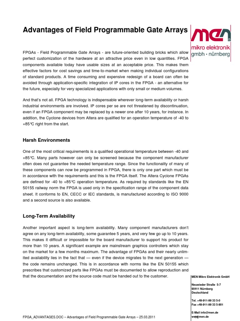 Fpga Advantages | Download Free PDF | Field Programmable Gate Array | Bios