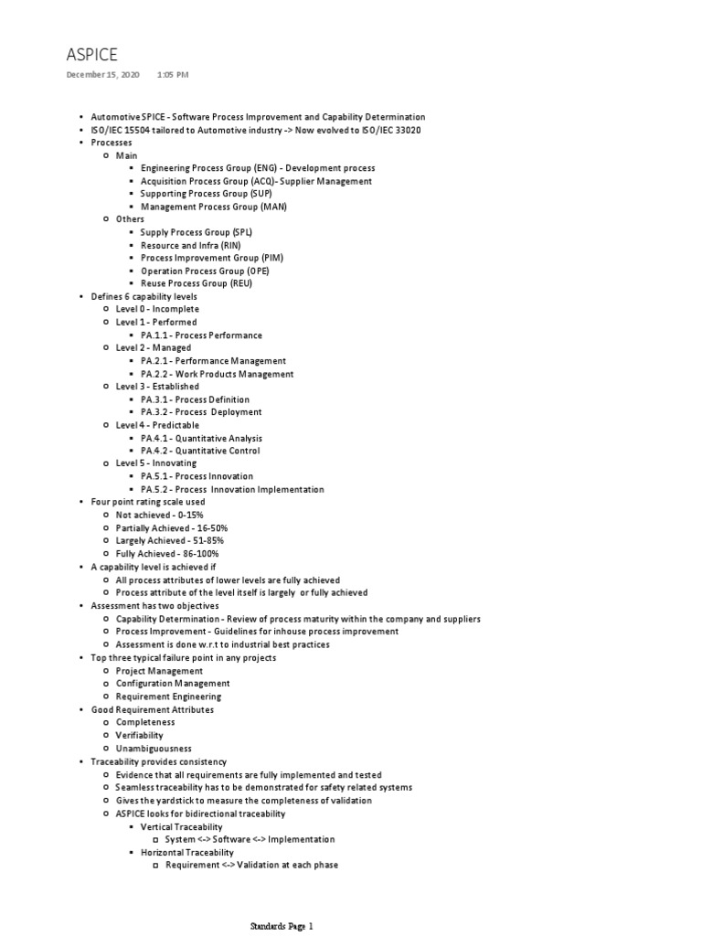 ASPICE | PDF | Computing | Evaluation