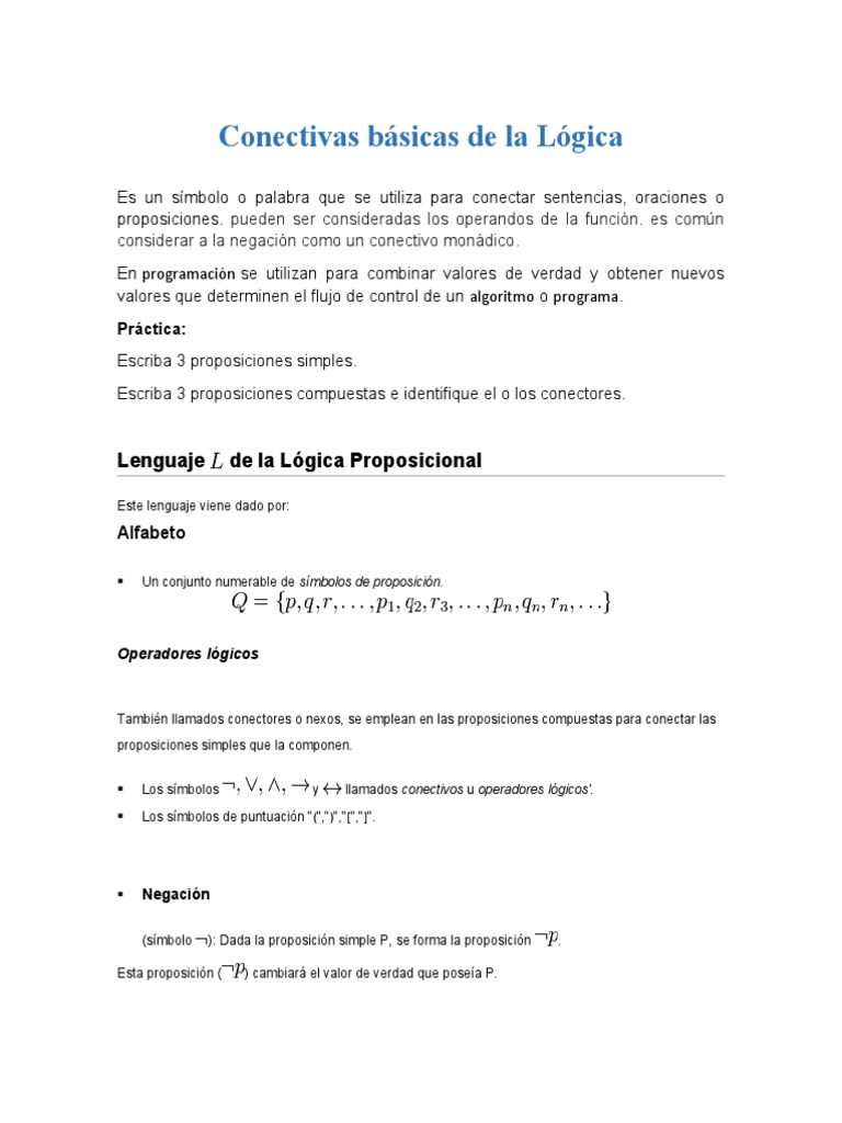 Conectivas Básicas de La Lógica | PDF