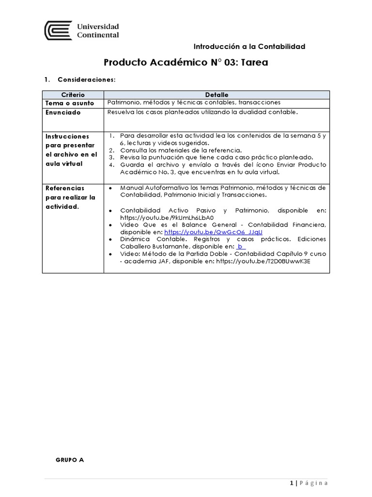 Producto Academico #03 | PDF | Contabilidad | Business
