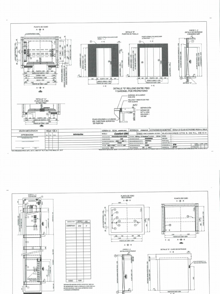 Especificaciones Elevador Otis | PDF