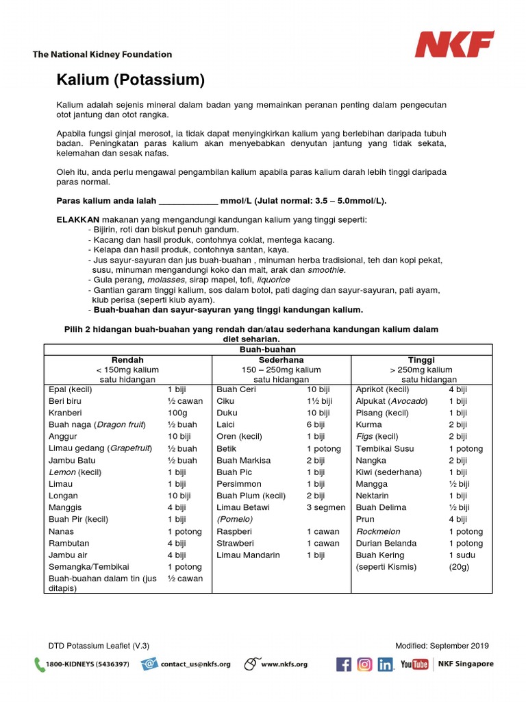 Potassium Malay | PDF