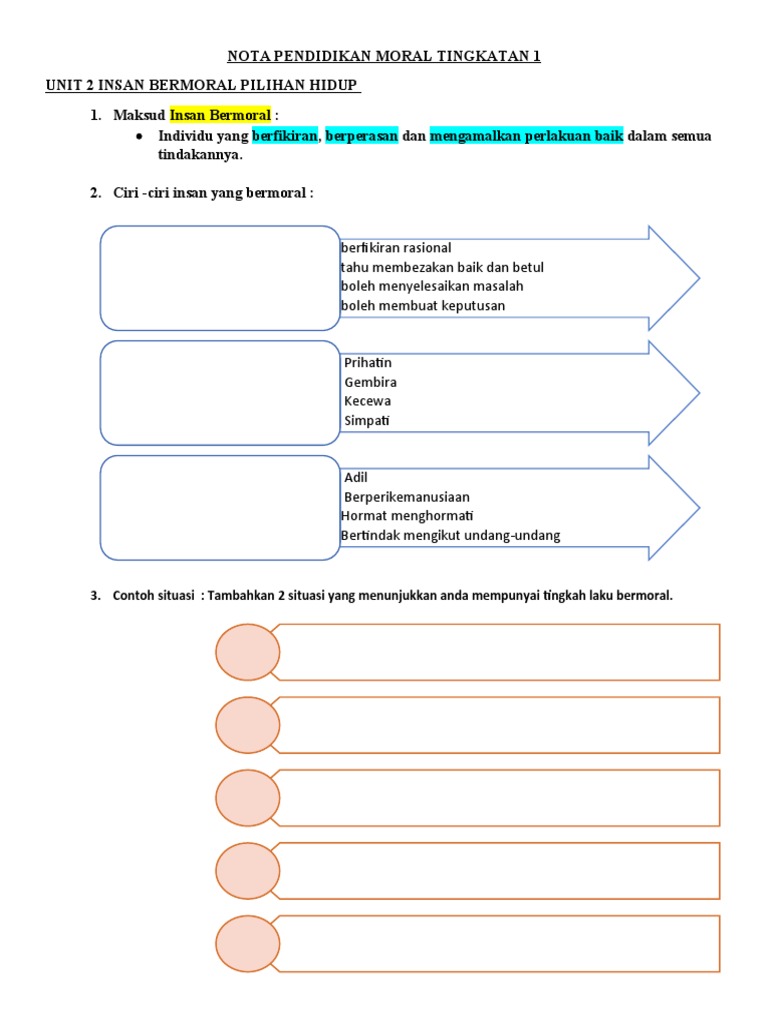 Nota Pendidikan Moral 05-02-2021 | PDF