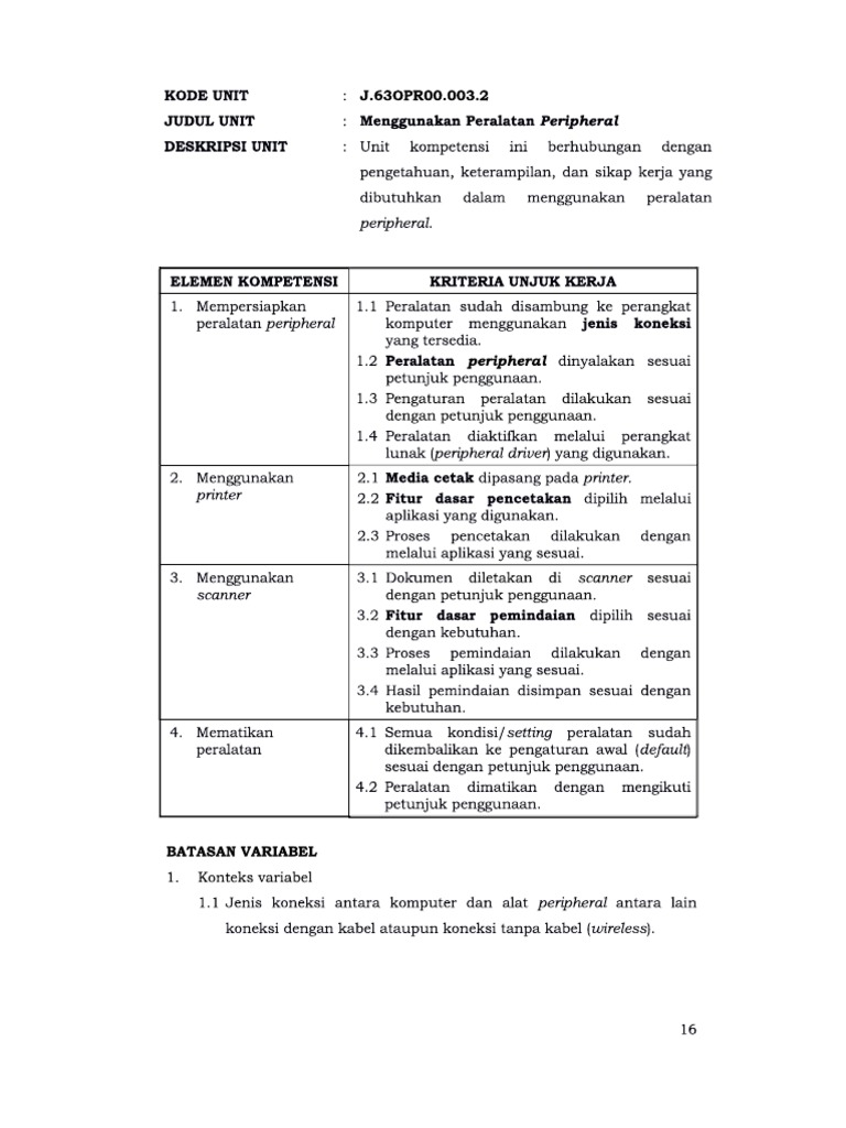 J.63OPR00.003.2-Menggunakan Peralatan Peripheral | PDF