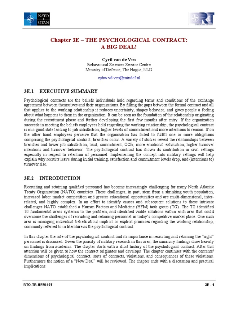 Understanding Psychological Contracts | PDF | Employment | Layoff