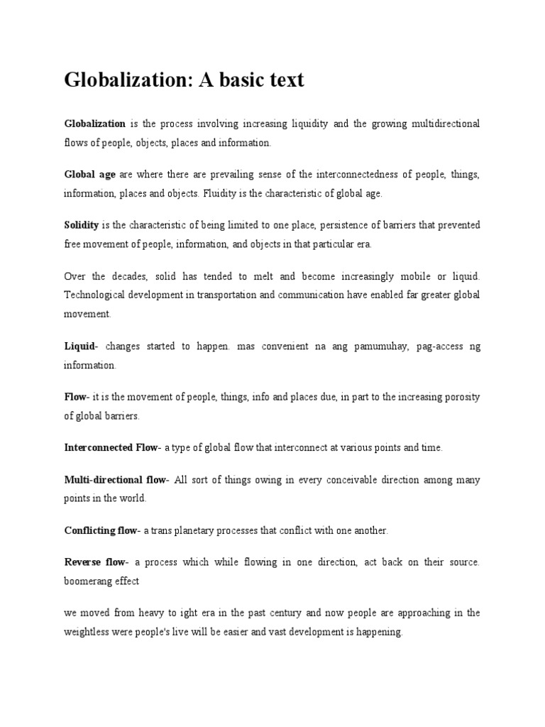 Globalization - A Basic Text | PDF | Globalization | Trade