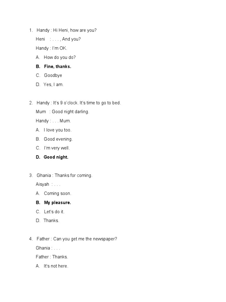 English Conversation Practice for Students | PDF