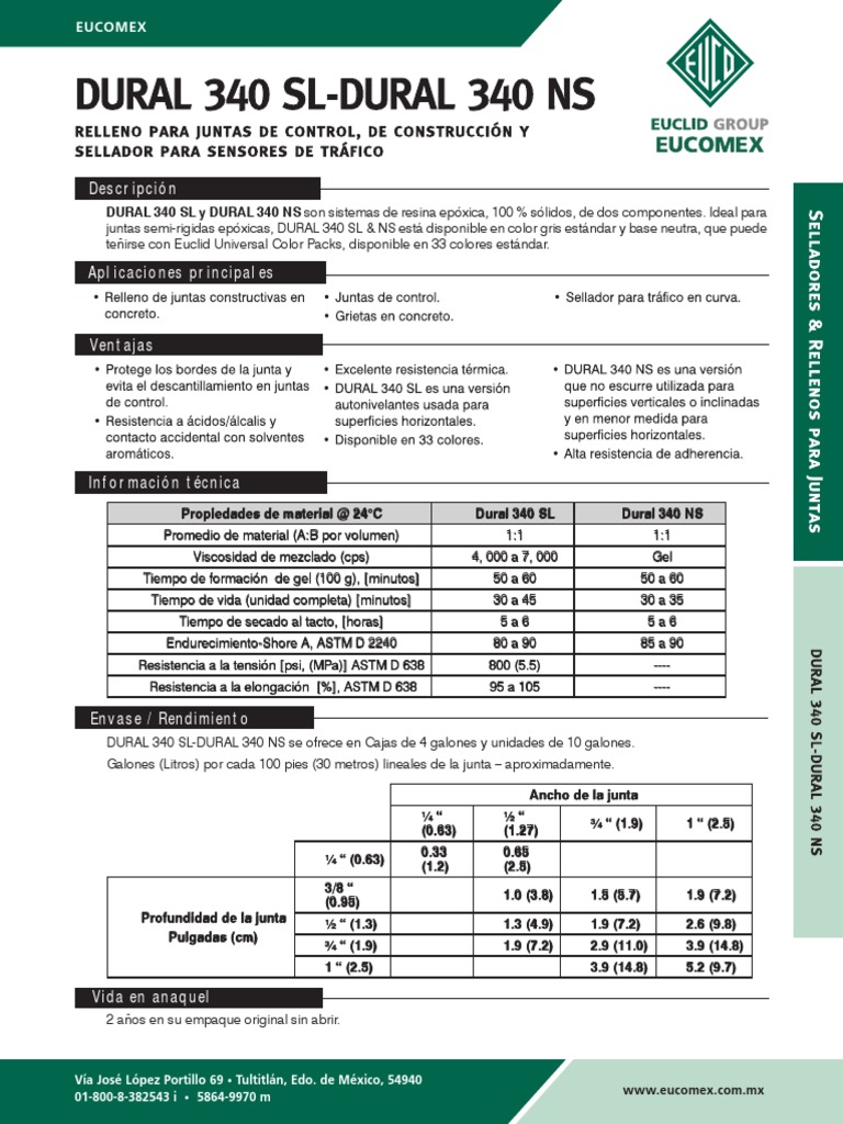 Dural 340 SL 340 Ns | PDF | Materiales | Química