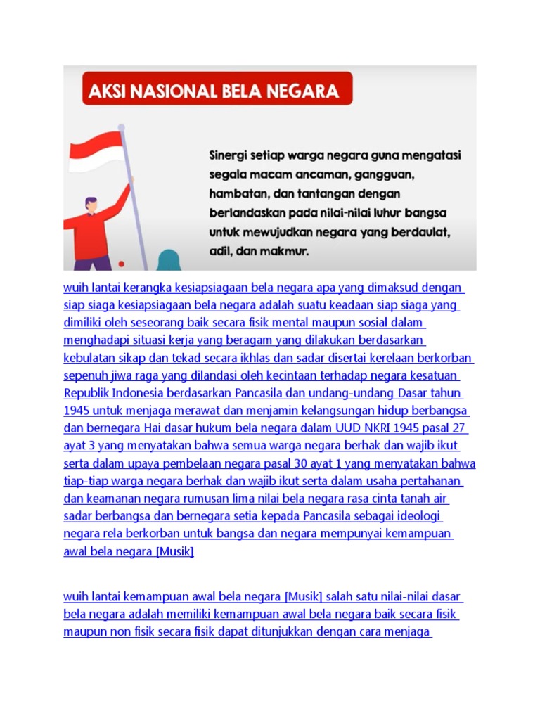 Kemampuan Awal Bela Negara | PDF