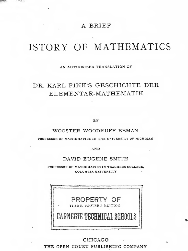 A Brief History of Mathematics | PDF | Geometry | Numbers