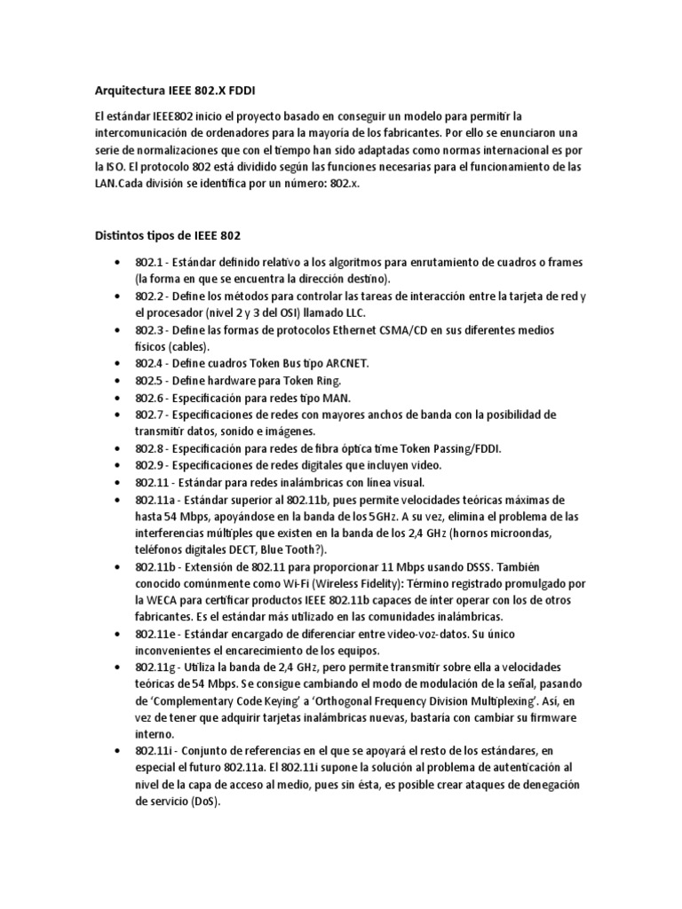 Arquitectura IEEE 801 | PDF | Ieee 802.11 | Controlador de interfaz de red