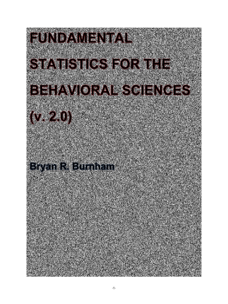 Fundamental Statistics For The Behavioral Sciences v2.0 | PDF ...