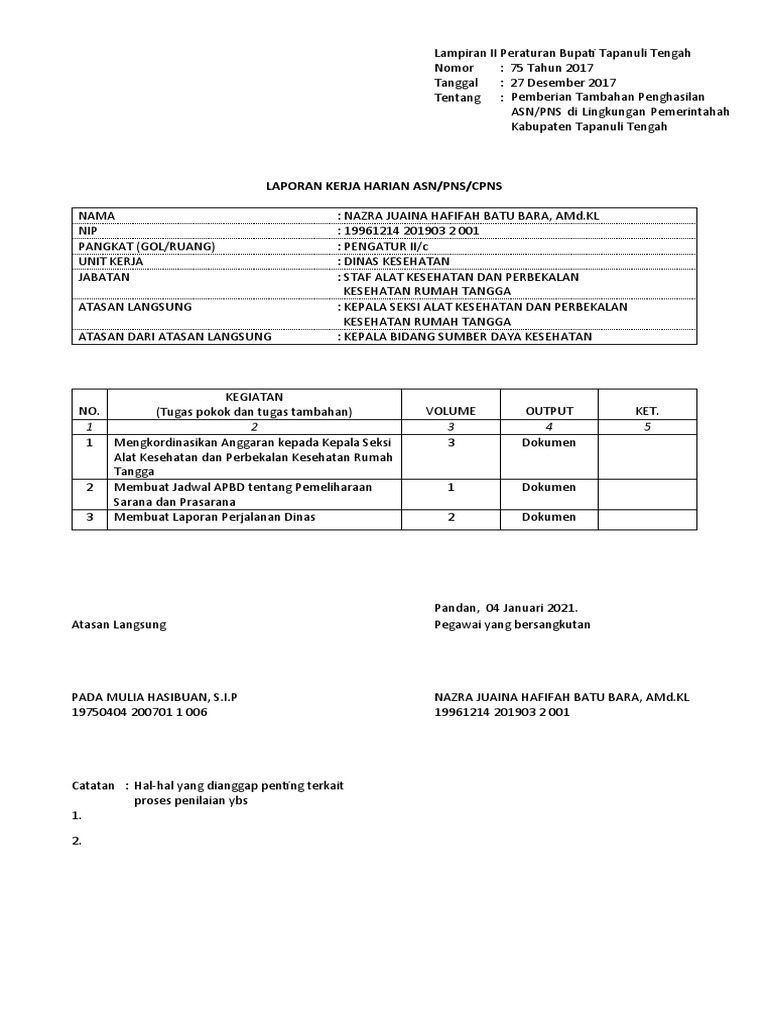 Contoh LKH | PDF
