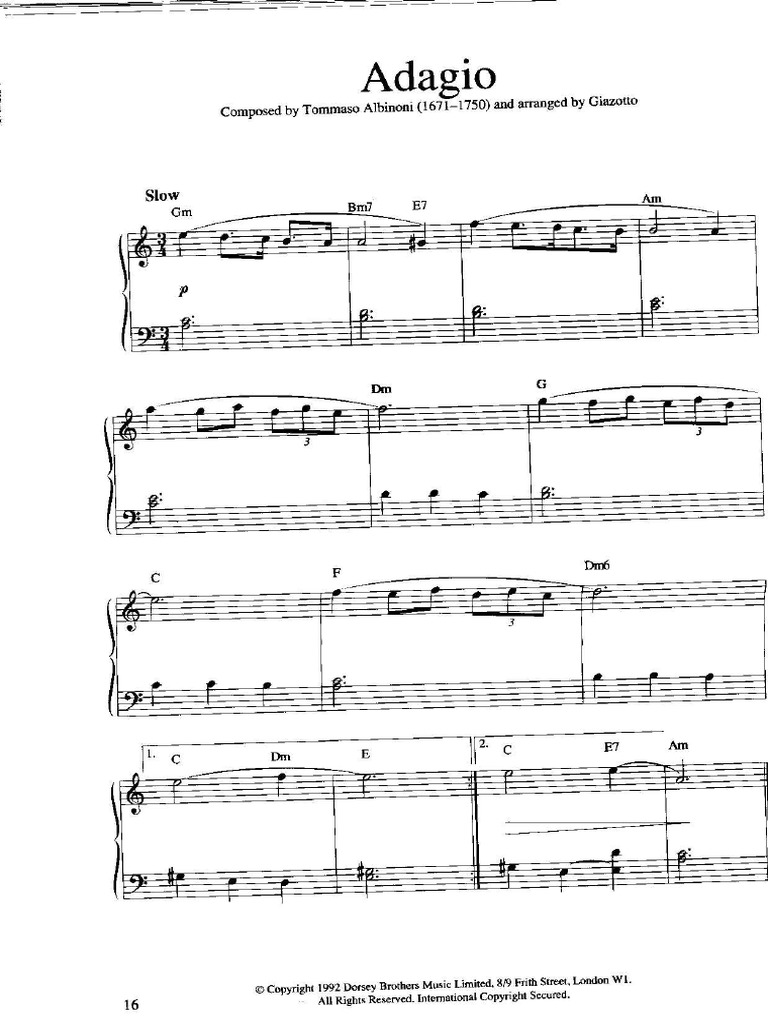 Adagio - Albinoni | PDF Adagio - Albinoni | PDF