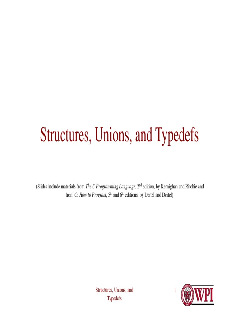Structures, Unions, and Typedefs | PDF | Pointer (Computer Programming) | Computer Programming