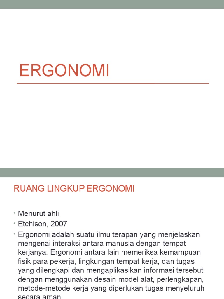 Ergonomi | PDF