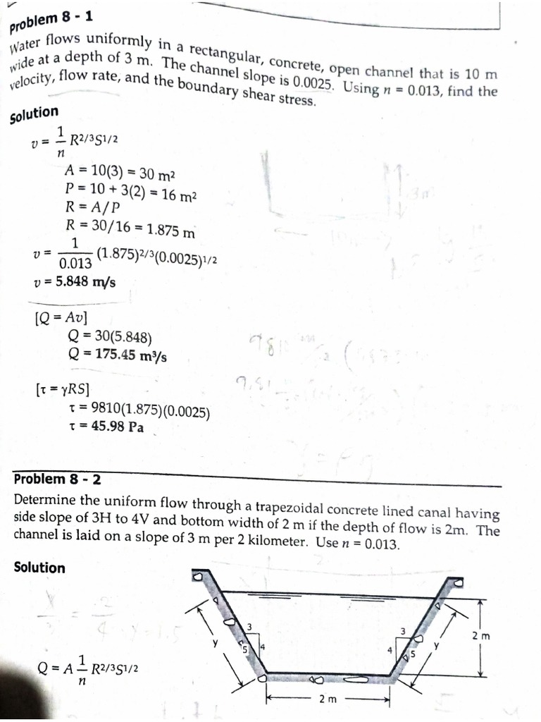 Fluid Flow-Open Channel | PDF