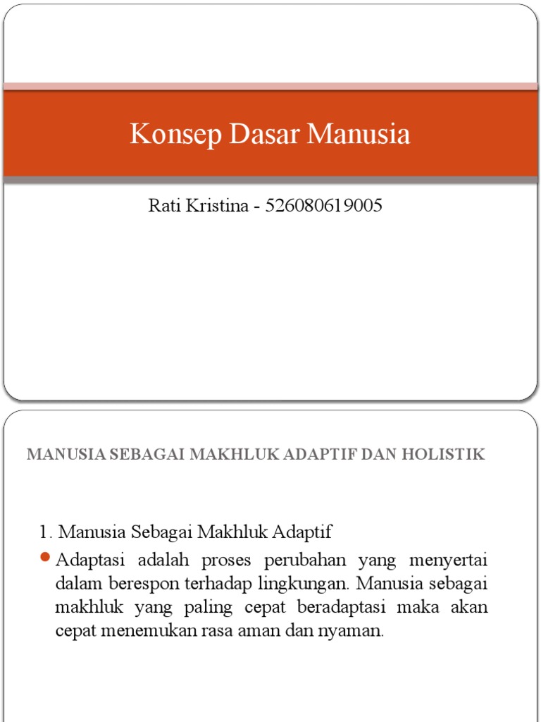 Konsep Dasar Manusia | PDF