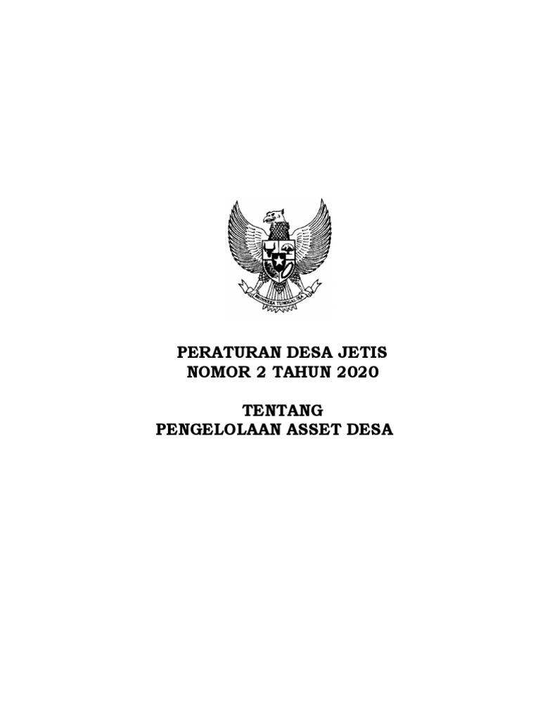 Perdes 02 ASET DESA 2020 | PDF