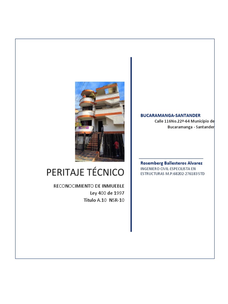 Peritaje Estructural Casa Diamante | PDF | Naturaleza | Ingeniería mecánica