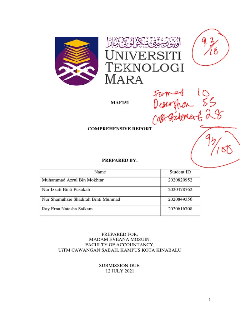 MAF151 Group Assignment: Cost Analysis | PDF | Chocolate | Cost
