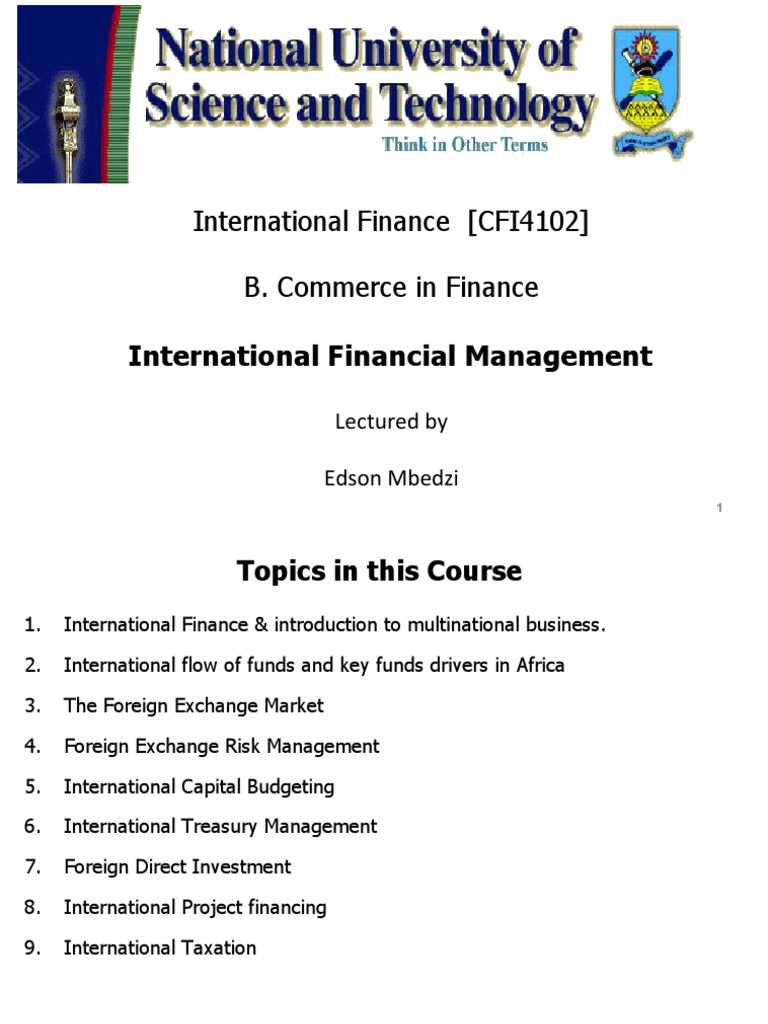 International Finance Course Overview | PDF | International Business ...