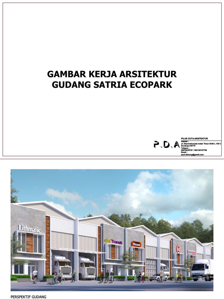 Desain Gudang Satria Ecopark Surabaya | PDF