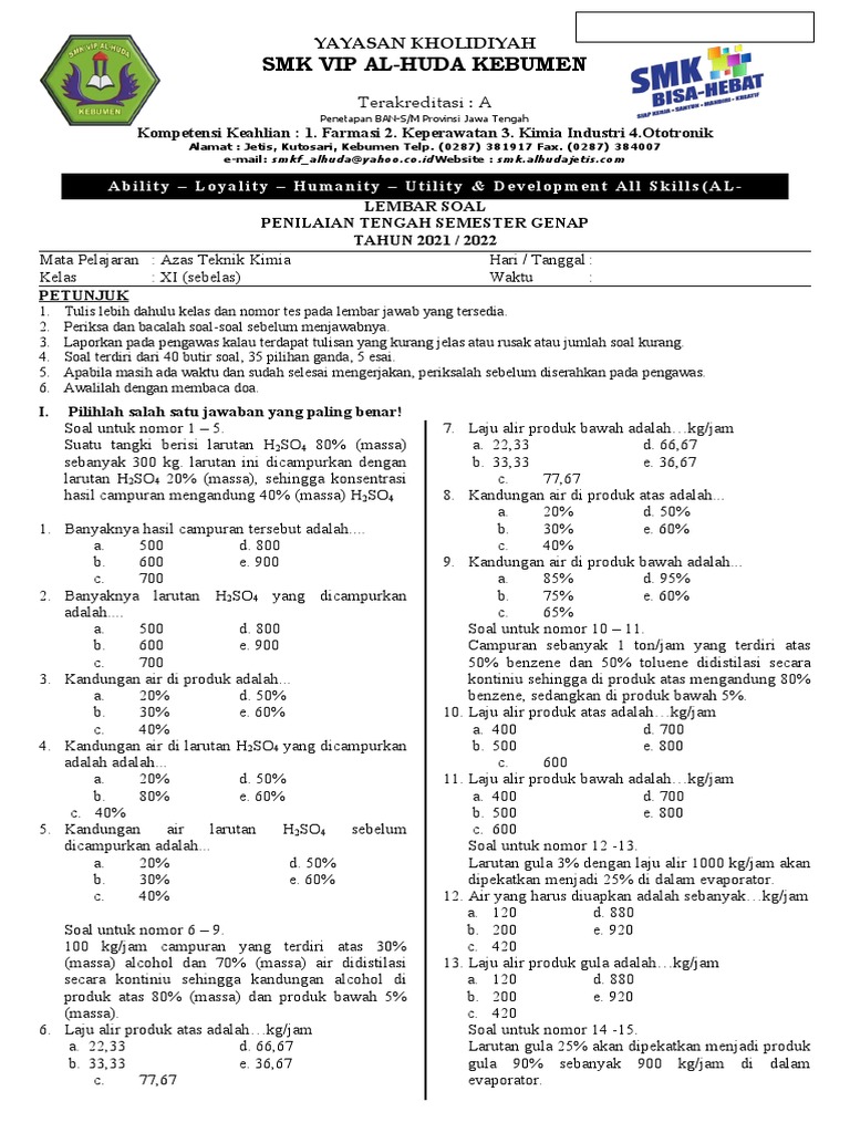 SOAL ATK XI Pts Genap | PDF