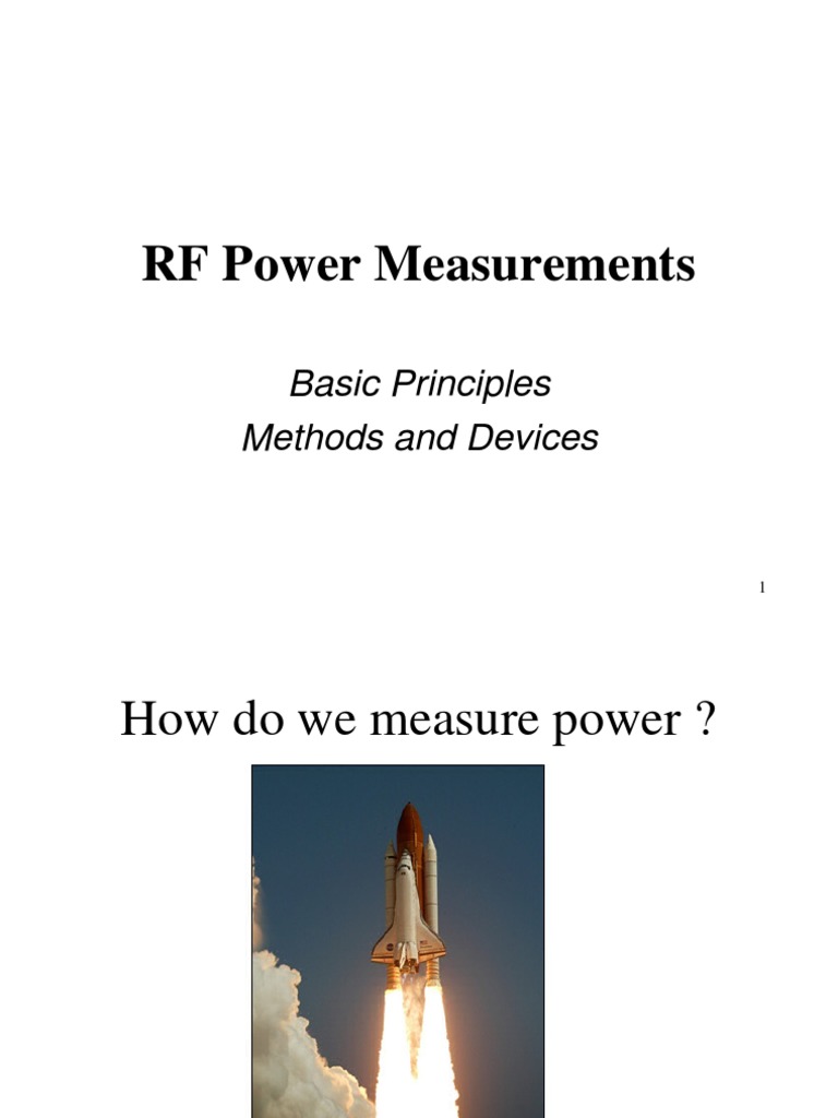 RF Power Measurements Basic Principles | PDF | Thermocouple | Diode