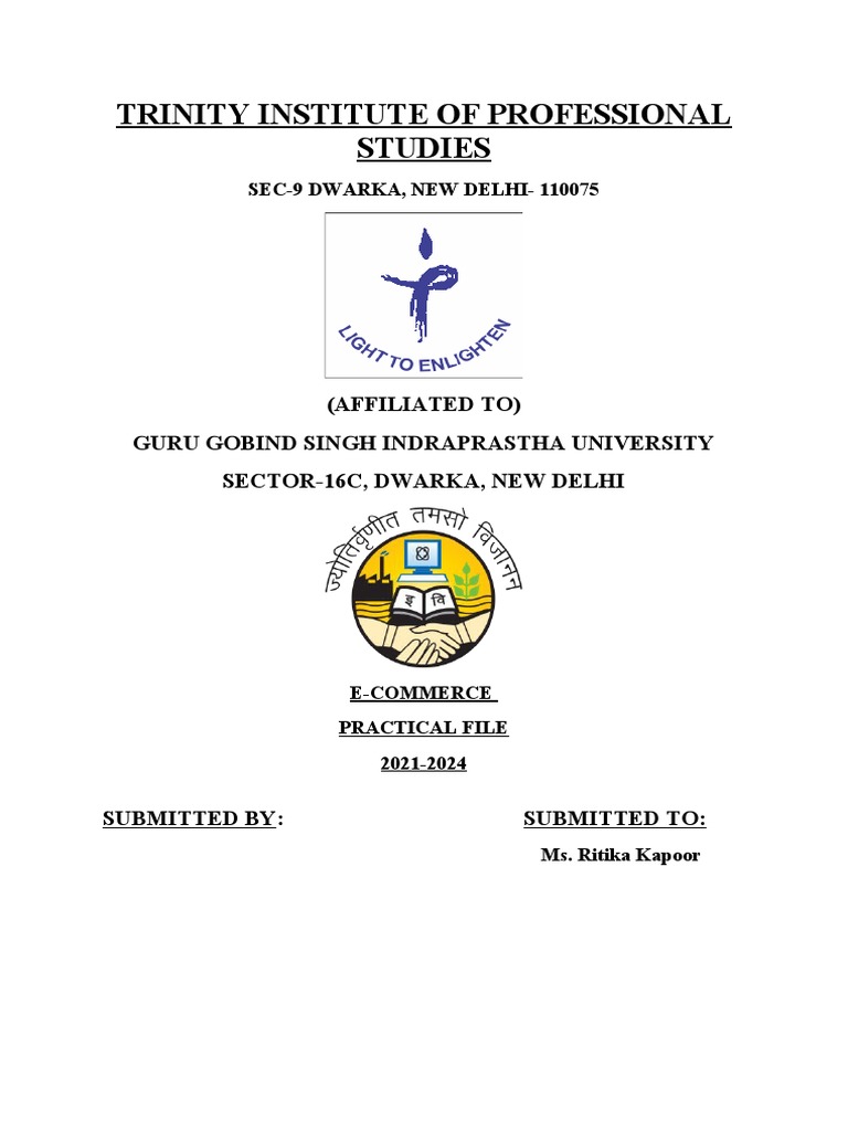 Ecommerce Practical File | PDF | Html | Html Element