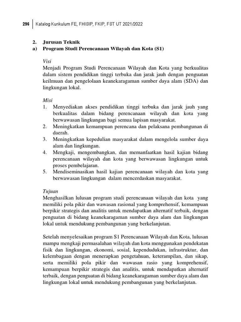 Kurikulum PWK UT | PDF