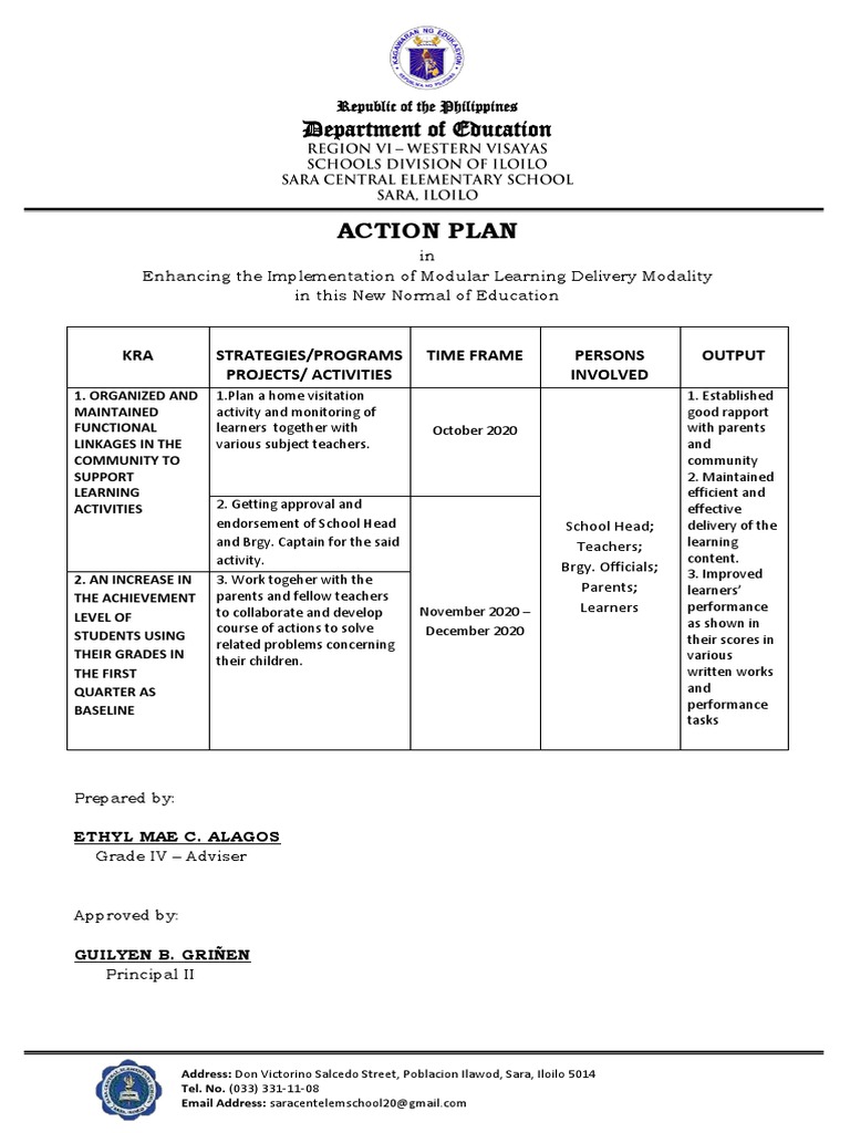 action plan (rpms) | PDF | Learning | Education Theory