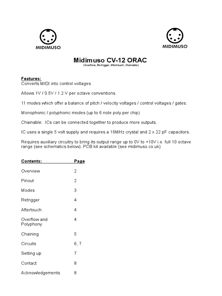 CV 12 ORAC Manual | PDF | Electrical Engineering | Computer Engineering
