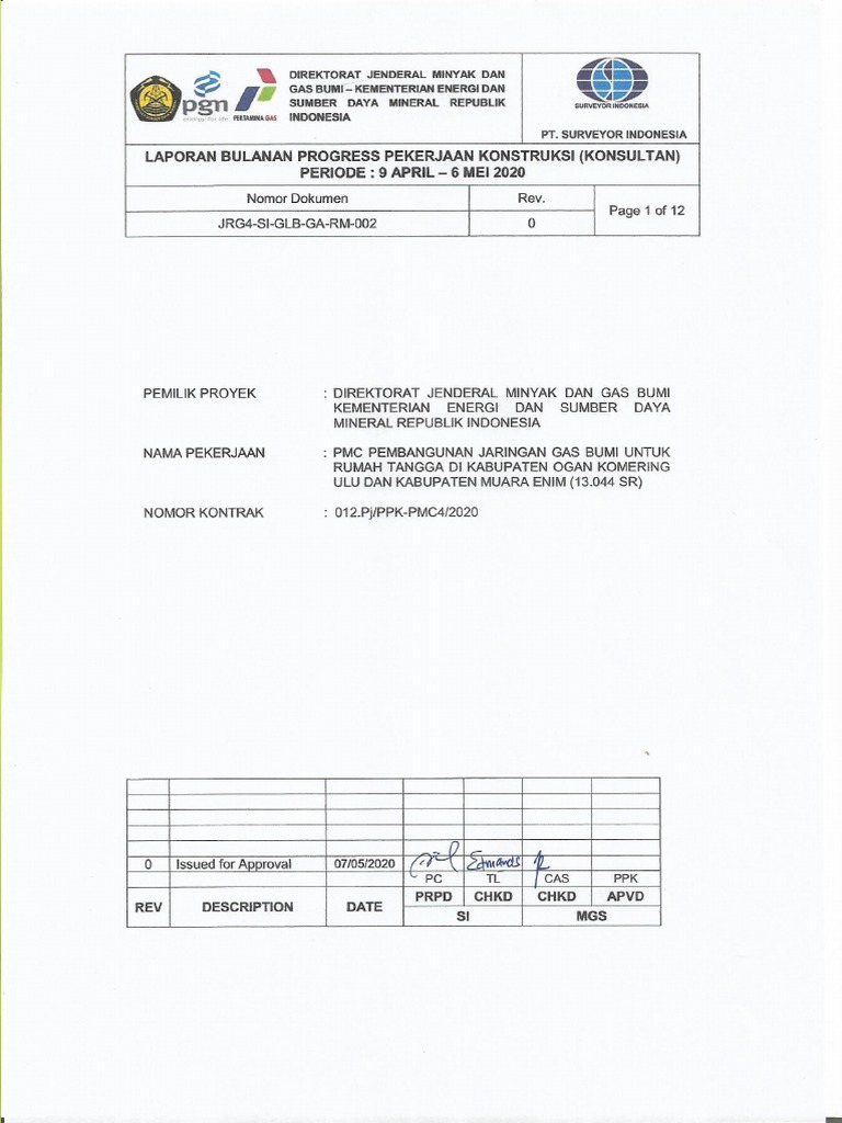 Lap Bulanan 2 GLB - Migas | PDF