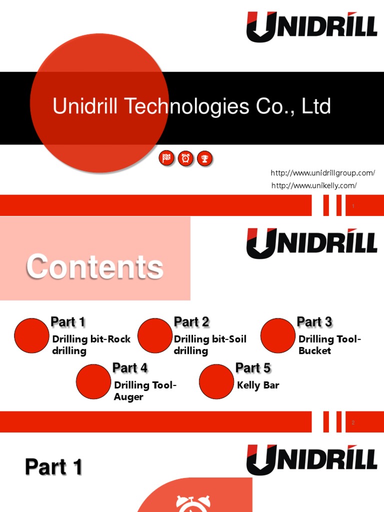 Unidrill Catalogue | PDF | Drilling | Deep Foundation