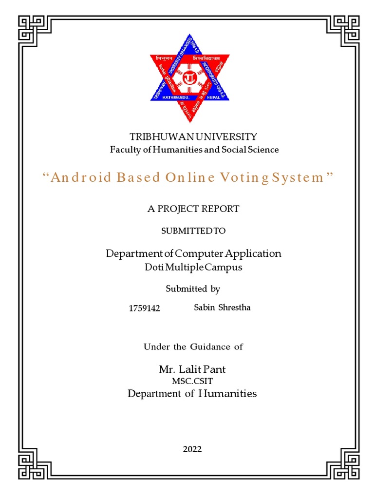 Android Based Online Voting System DMC Final Year Project | PDF | Android (Operating System ...