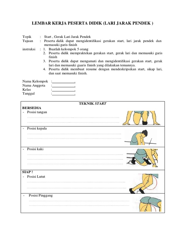 LKPD, Blanded Lari Jarak Pendek | PDF