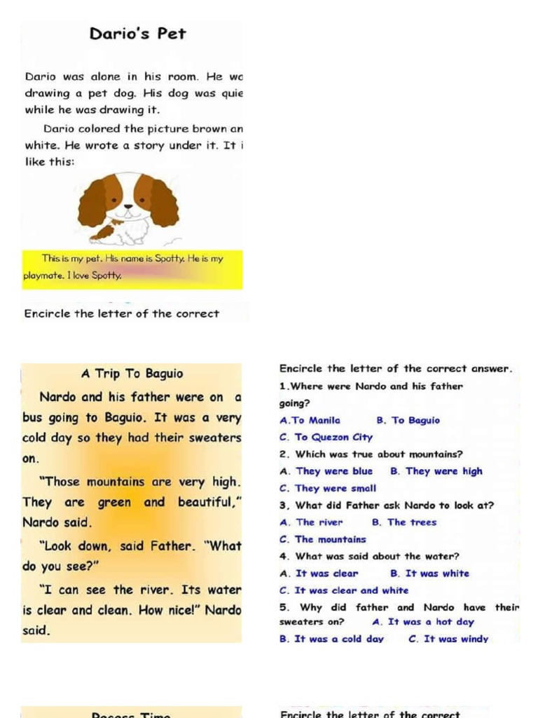 Stories With Comprehension Check | PDF