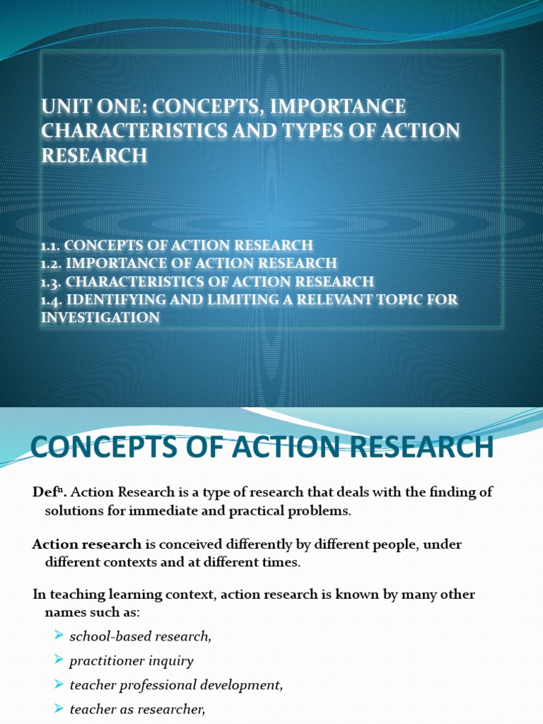 Exploring the Concepts, Processes, and Importance of Conducting Action ...