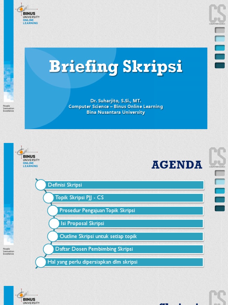 Materi Briefing Skripsi Jurusan Computer Science BINUS Online Learning ...