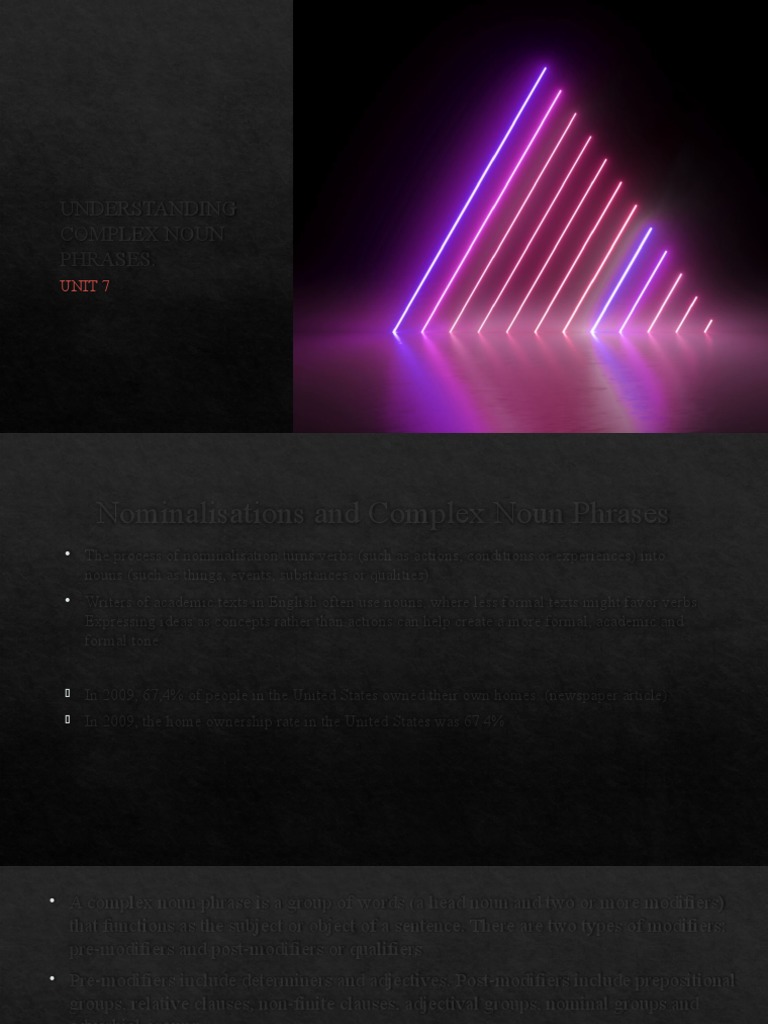 Complex Noun Phrases Guide | PDF | Noun | Phrase