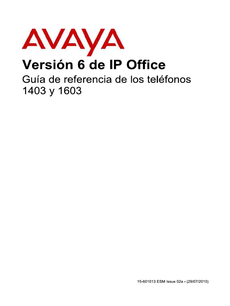 Avaya Manual Guia | PDF