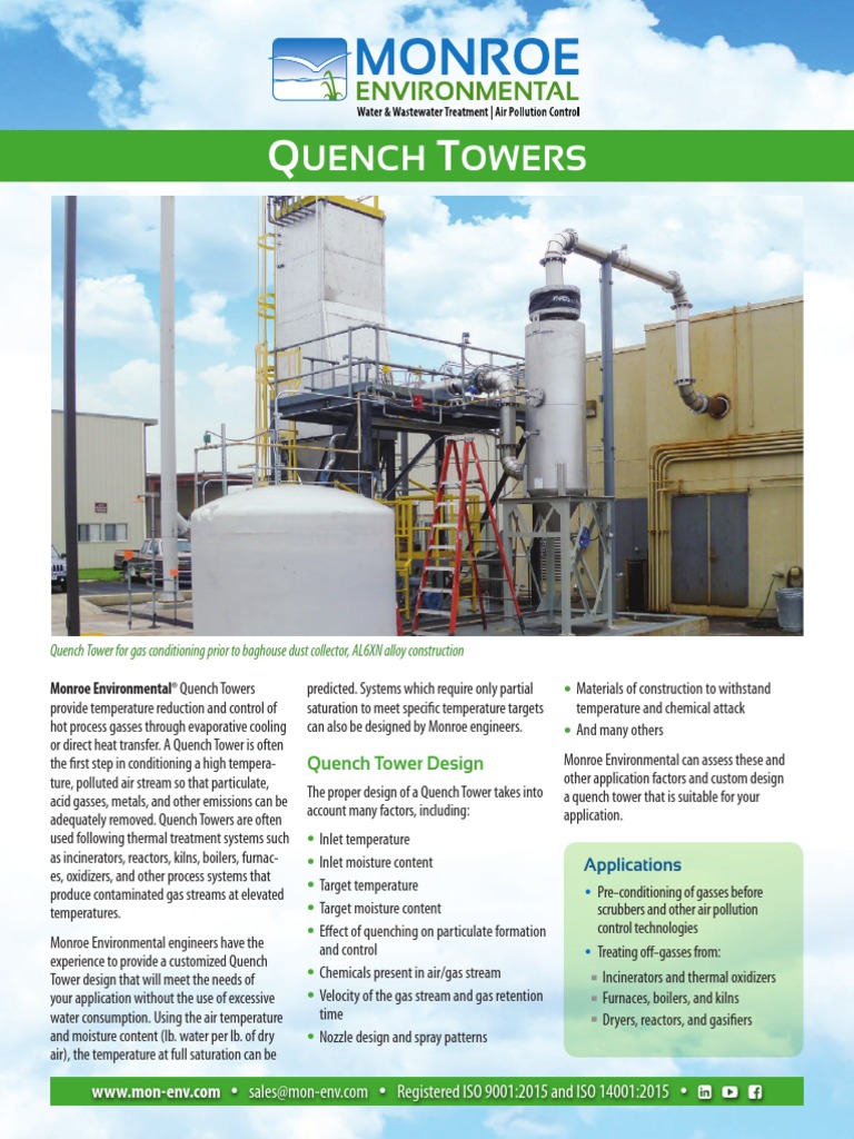 Uench Owers: Quench Tower Design | PDF | Incineration | Chemistry