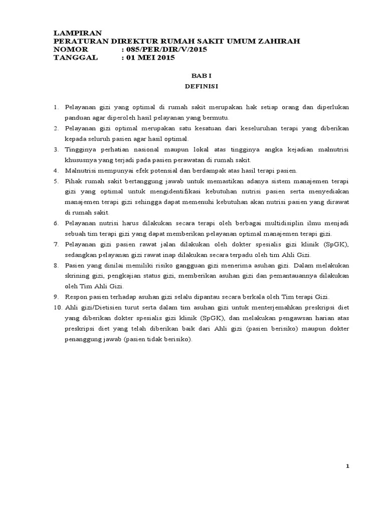 Isi Panduan Nutrisi | PDF