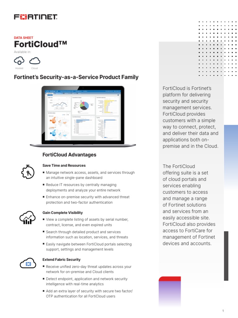 Forticloud™: Fortinet'S Security-As-A-Service Product Family | PDF ...