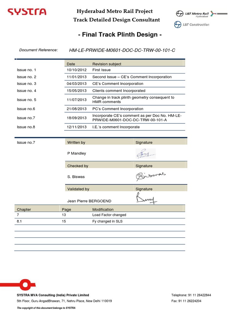 Track Plinth Design | PDF | Bending | Concrete