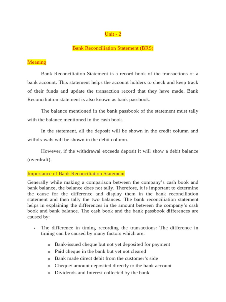Unit - 2 BRS | PDF | Banks | Cheque