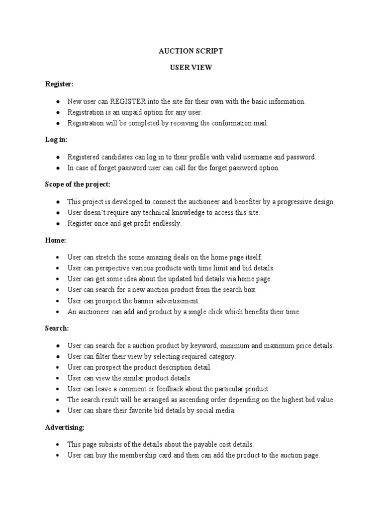 Auction Script User View Register | PDF | Search Engine Optimization ...