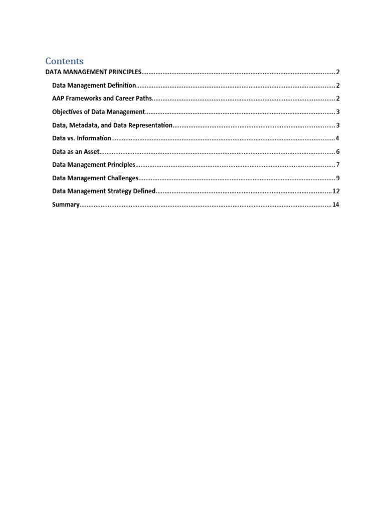 Data Management Fundamentals | PDF | Data | Metadata