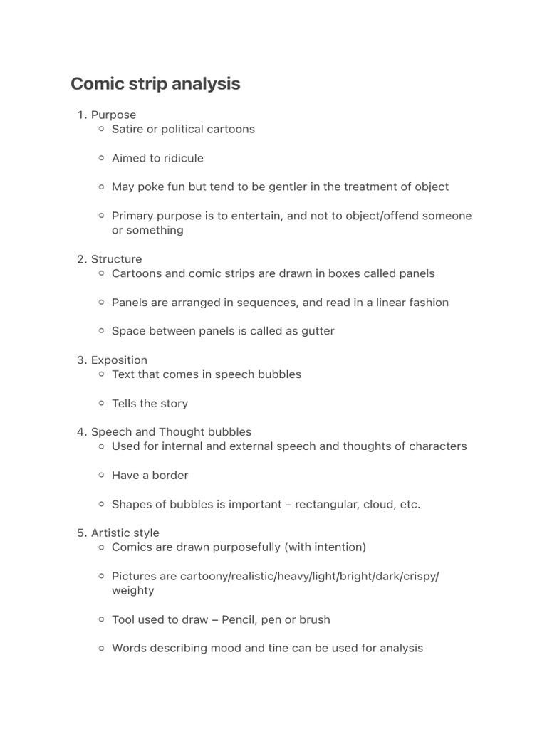 Comic Strip Analysis | Download Free PDF | Cartoon | Human Communication